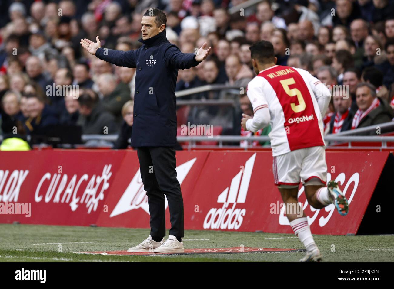 AMSTERDAM - NEC Nijmegen coach Rogier Meijer during the Dutch premier ...
