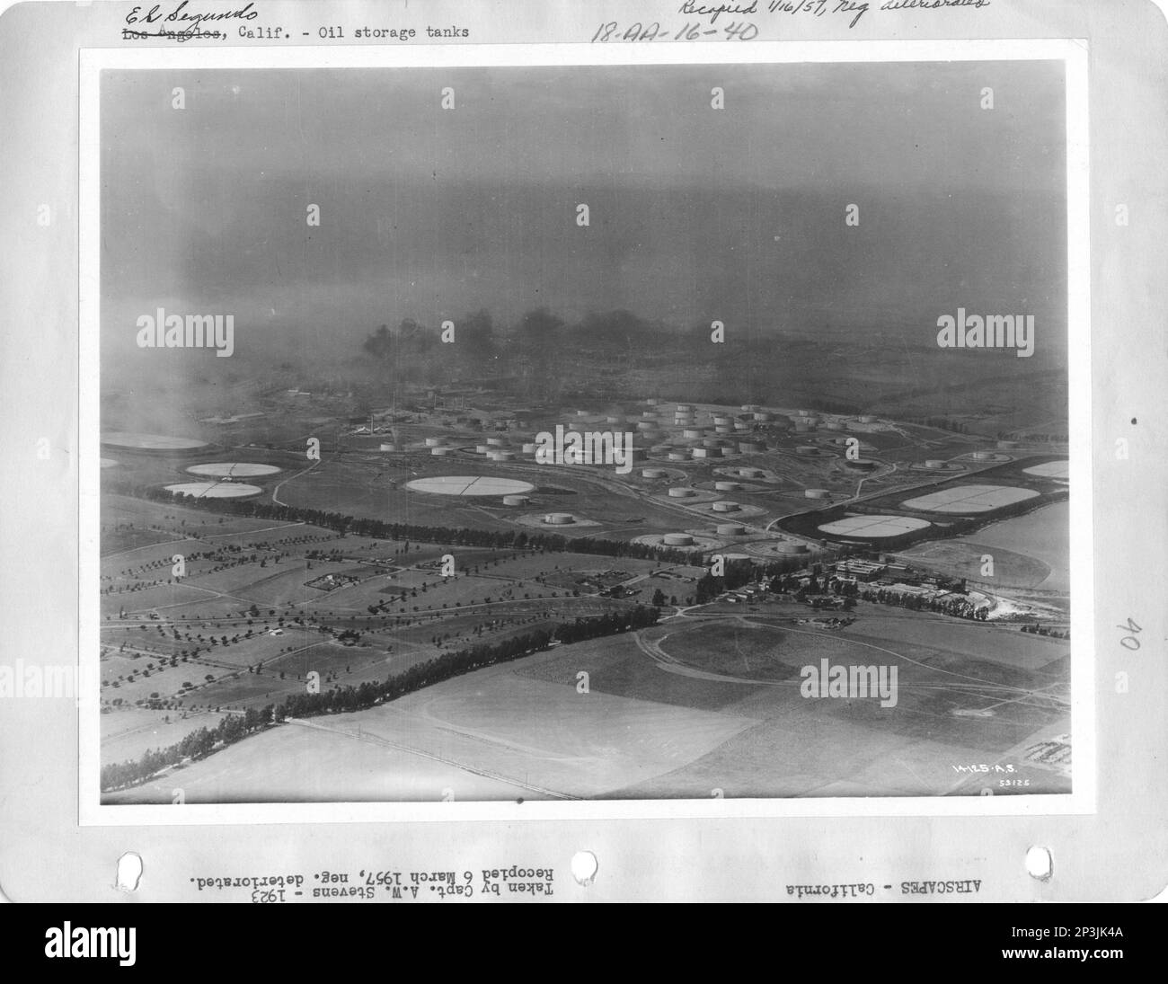 California - El Segundo, Aerial Photograph Stock Photo - Alamy