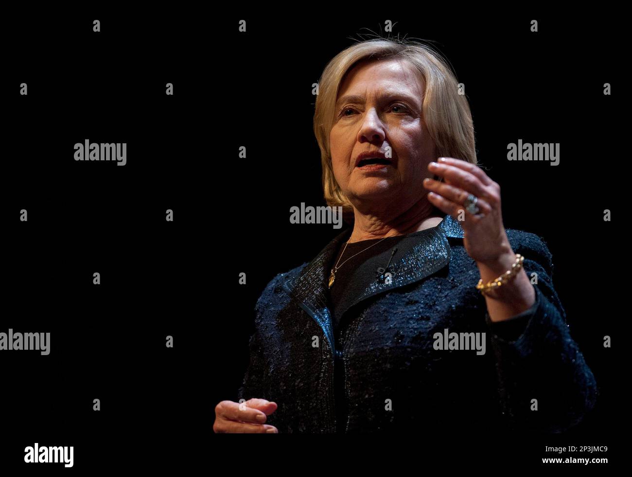 Former U.S. Secretary of State Hillary Rodham Clinton speaks to a crowd ...