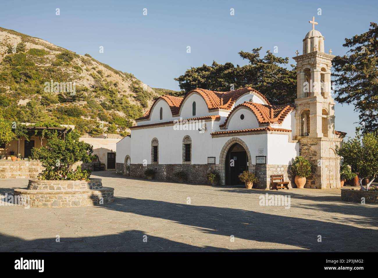 Church in the mountain, Rhodes, Greece Stock Photo - Alamy