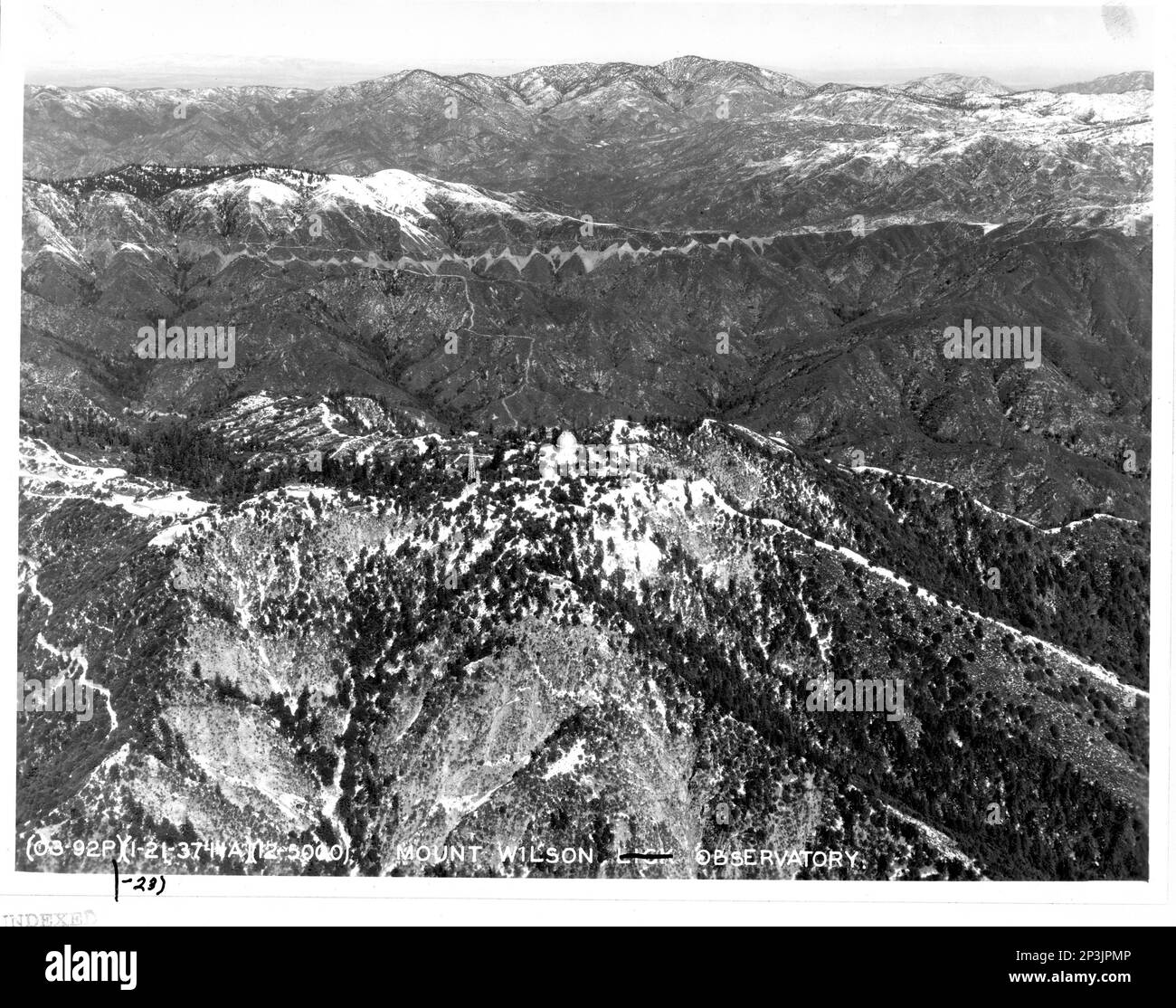 California - Mt. Wilson, Aerial Photograph Stock Photo - Alamy