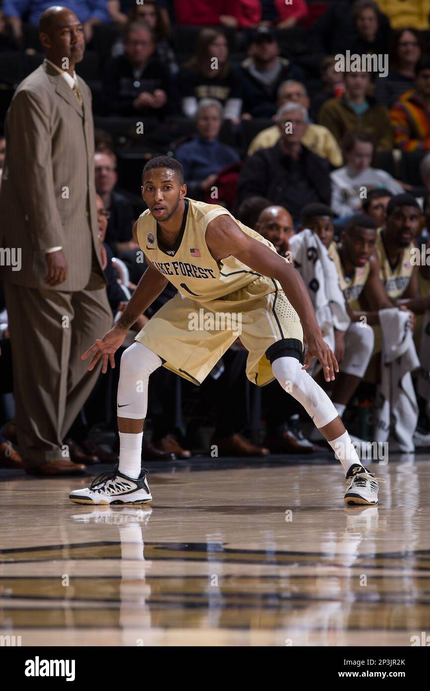 Madison Jones (1) of the Wake Forest Demon Deacons on defense during ...