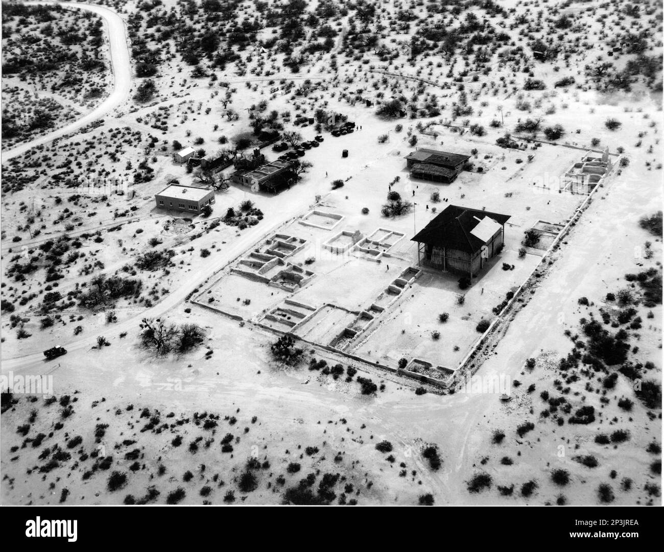 Arizona - Casa Grande National Monument, Aerial Photograph Stock Photo ...