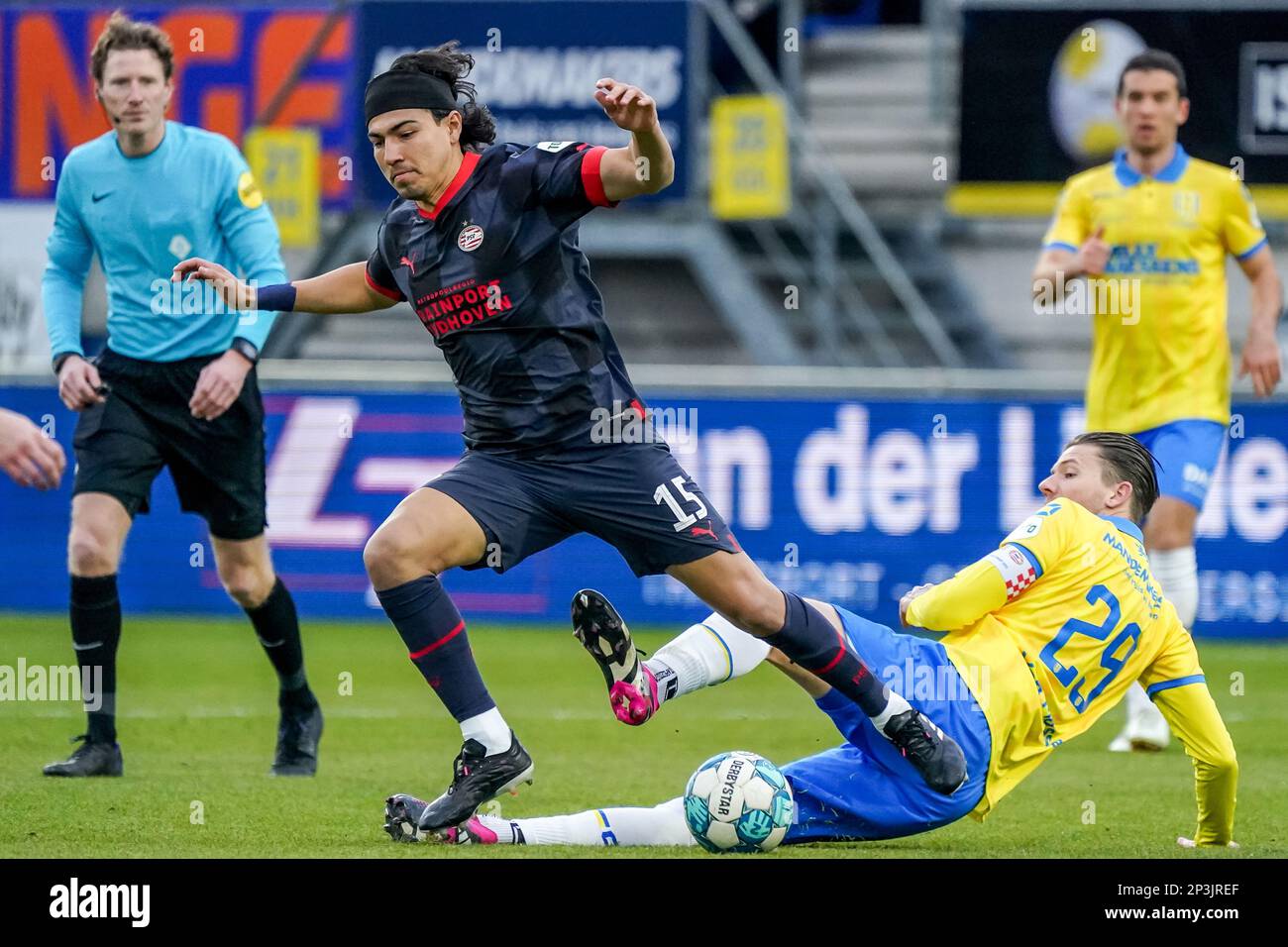 WAALWIJK, NETHERLANDS - MARCH 5: Michiel Kramer of RKC Waalwijk battles ...
