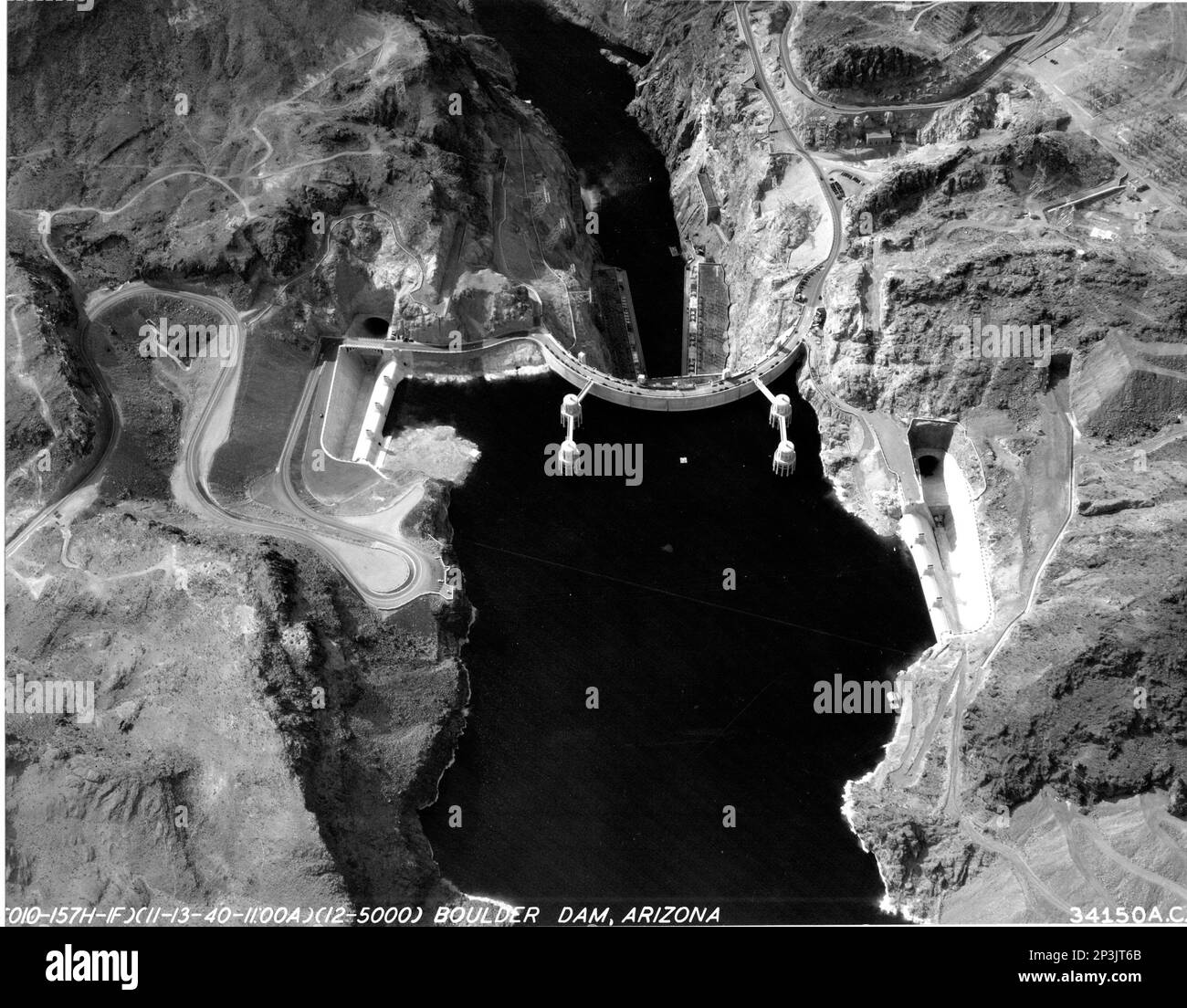Arizona - Boulder Dam, Aerial Photograph Stock Photo - Alamy
