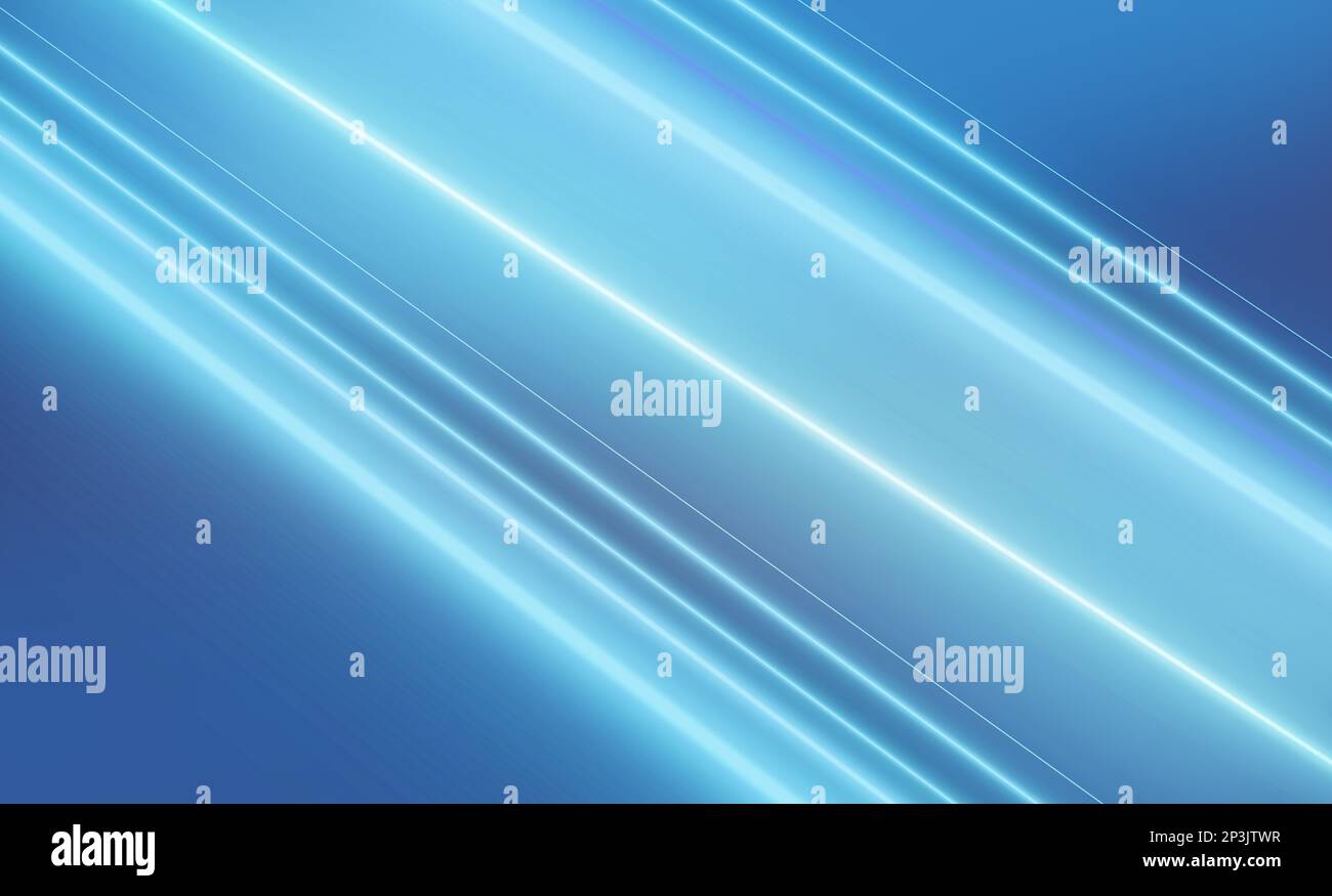 Abstract design with neon light in blue theme background, 3d ...