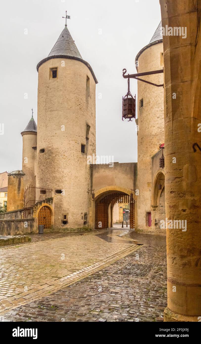 Scenery inside the bridge castle and city gate named Germans Gate in ...