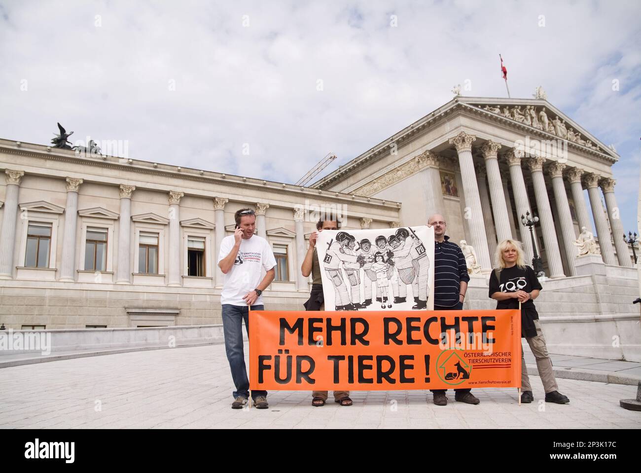 Vienna, Austria. September 3rd, 2008. Animal protection demonstration ...