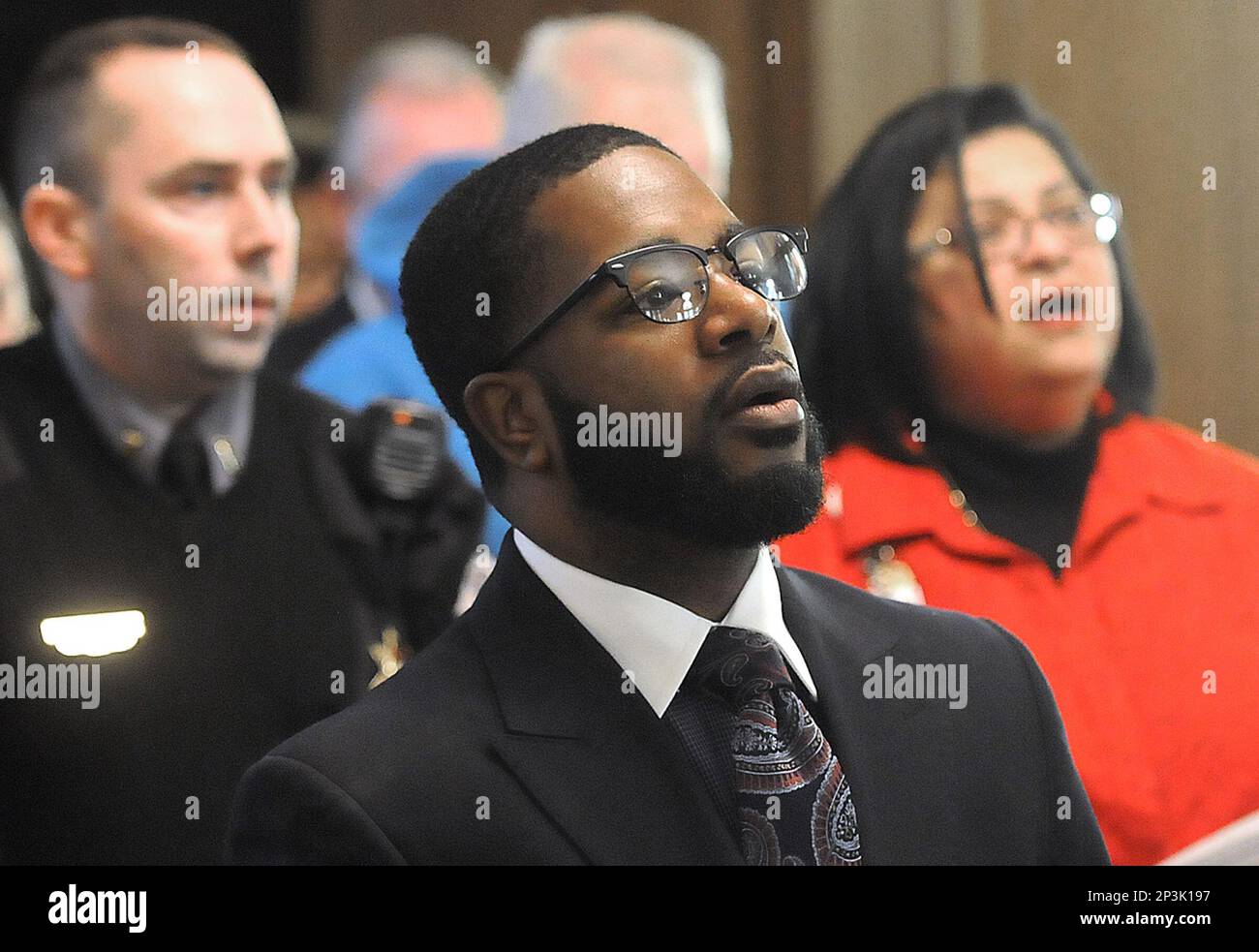 Rev. Dante Jackson, who was the keynote speaker, sings "Lift Every ...