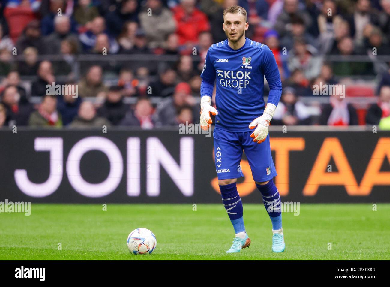 AMSTERDAM, NETHERLANDS - MARCH 5: goalkeeper Jasper Cillessen of NEC ...