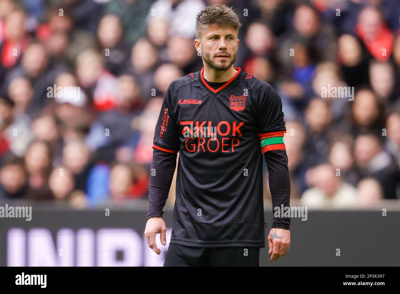 AMSTERDAM, NETHERLANDS - MARCH 5: Lasse Schone of NEC looks on during ...