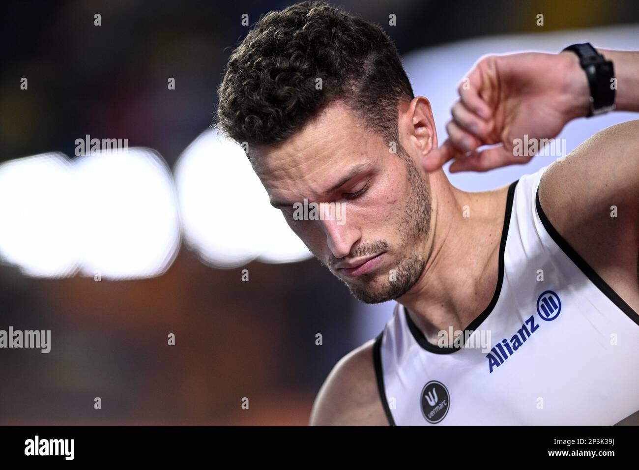 Belgian Dylan Borlee pictured during the men's 4x400m relay final at ...