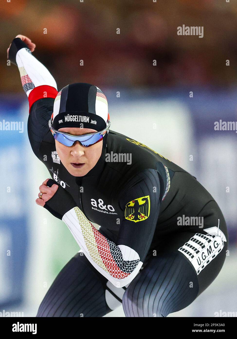 HERENVEEN - Claudia Pechstein (GER) during the 5000 meters for women at ...