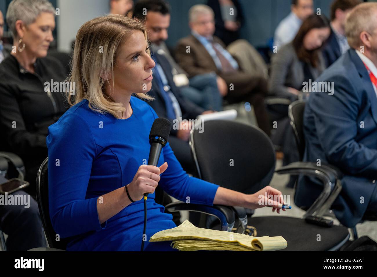 Deputy Pentagon Press Secretary Sabrina Singh speaks during an on ...