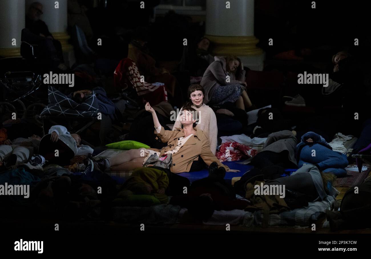 Munich, Germany. 02nd Mar, 2023. Olga Kulchynska (l, as Natasha Rostova ...