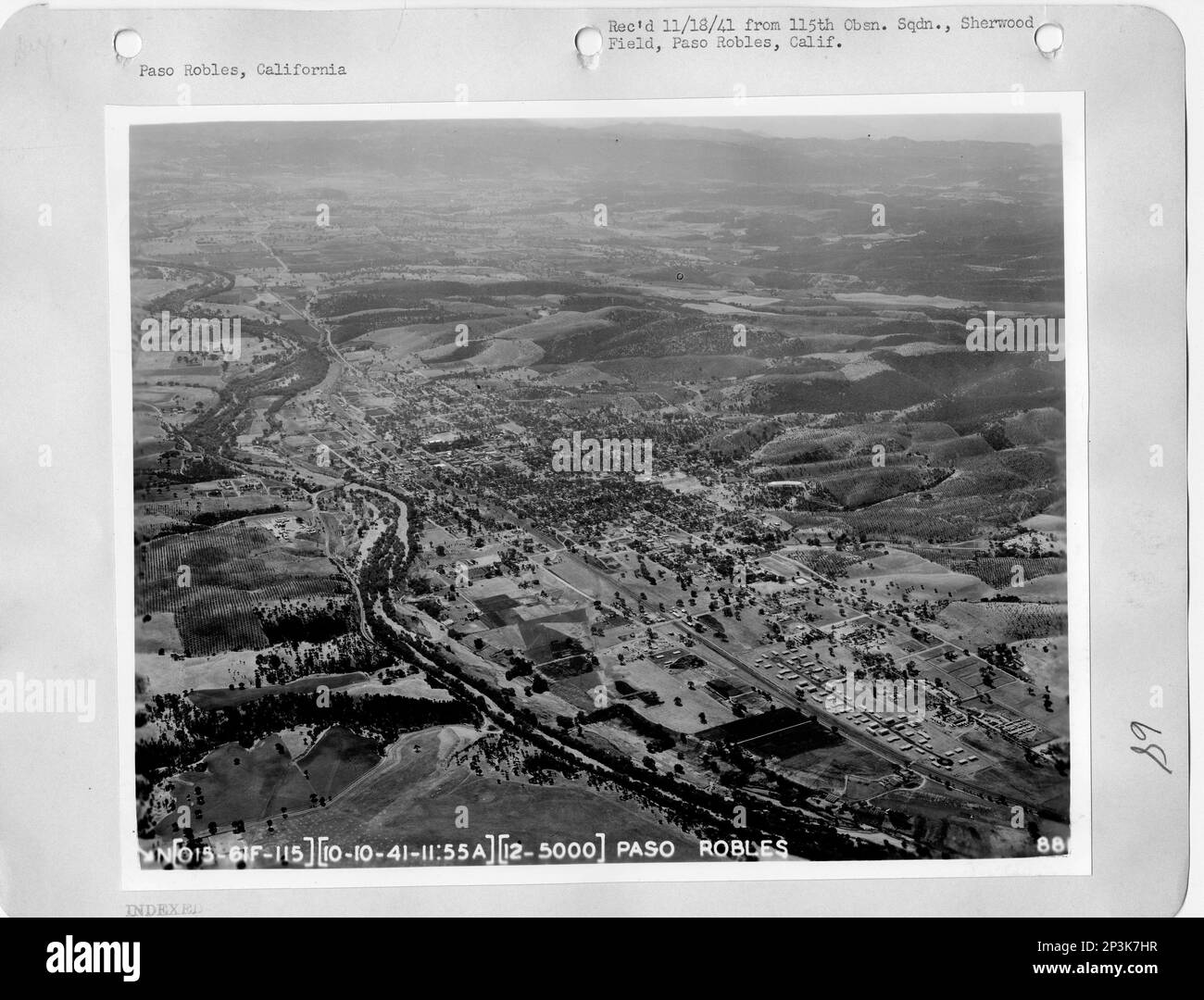 California - Paso Robles through Pinto Range Mountains, Aerial ...