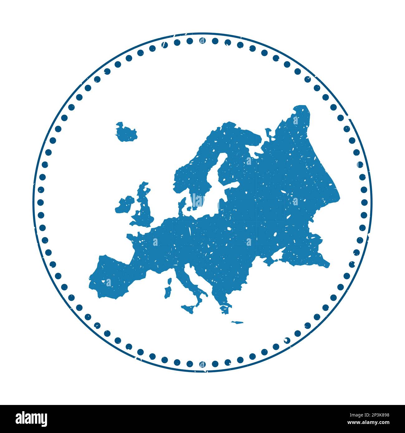 Europe sticker. Travel rubber stamp with map of continent, vector ...