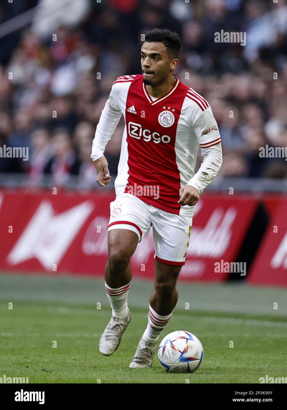 AMSTERDAM - Owen Wijndal of Ajax during the Dutch premier league match ...