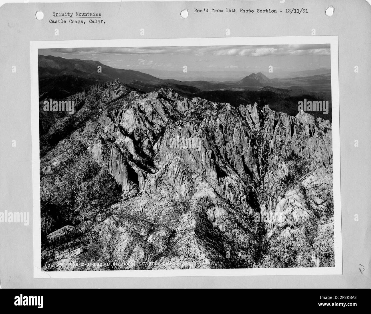 California - Trinity Mountains, Aerial Photograph Stock Photo - Alamy