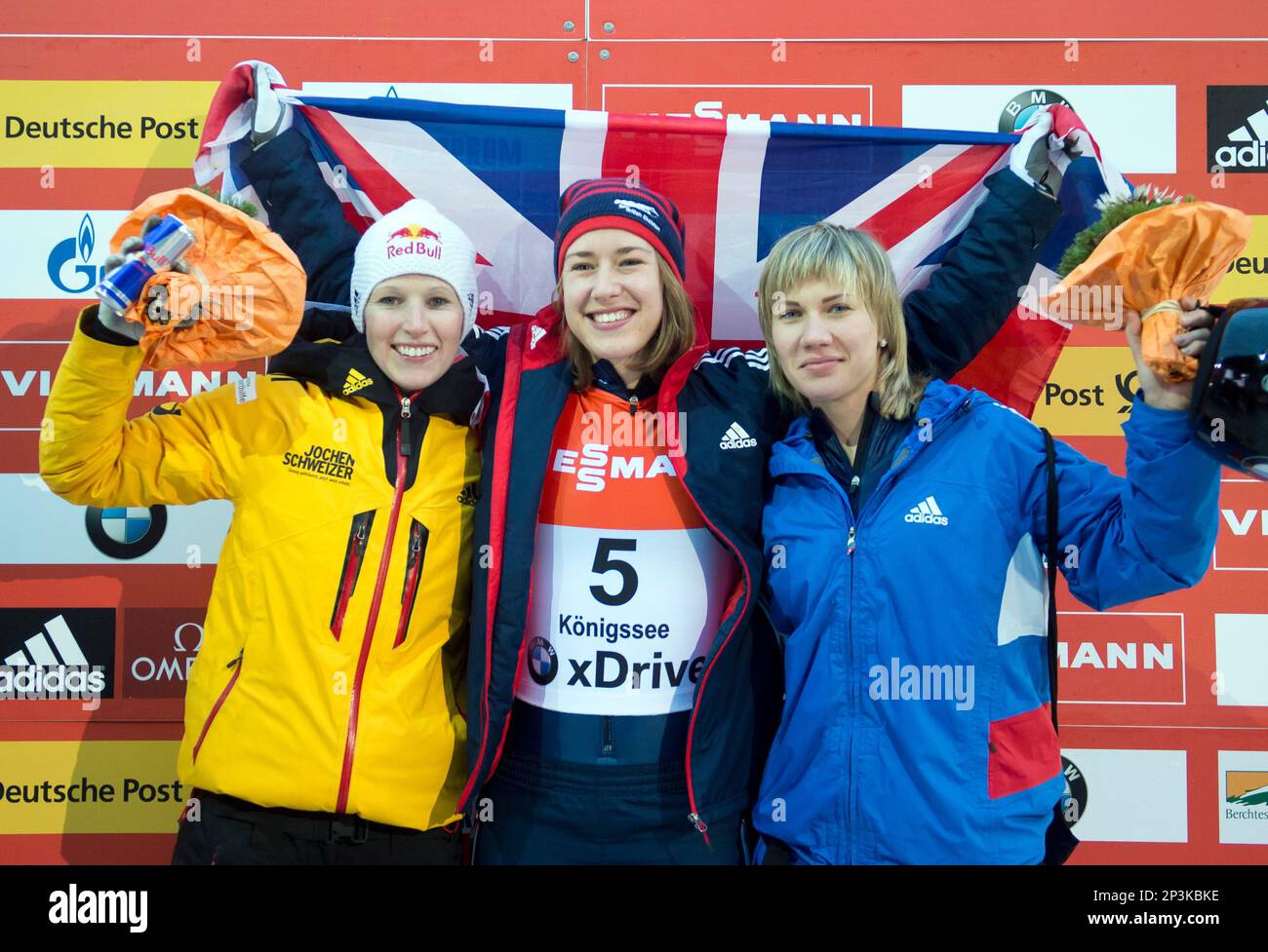 From left: Germany's Anja Huber-Selbach, second placed, Britain's ...