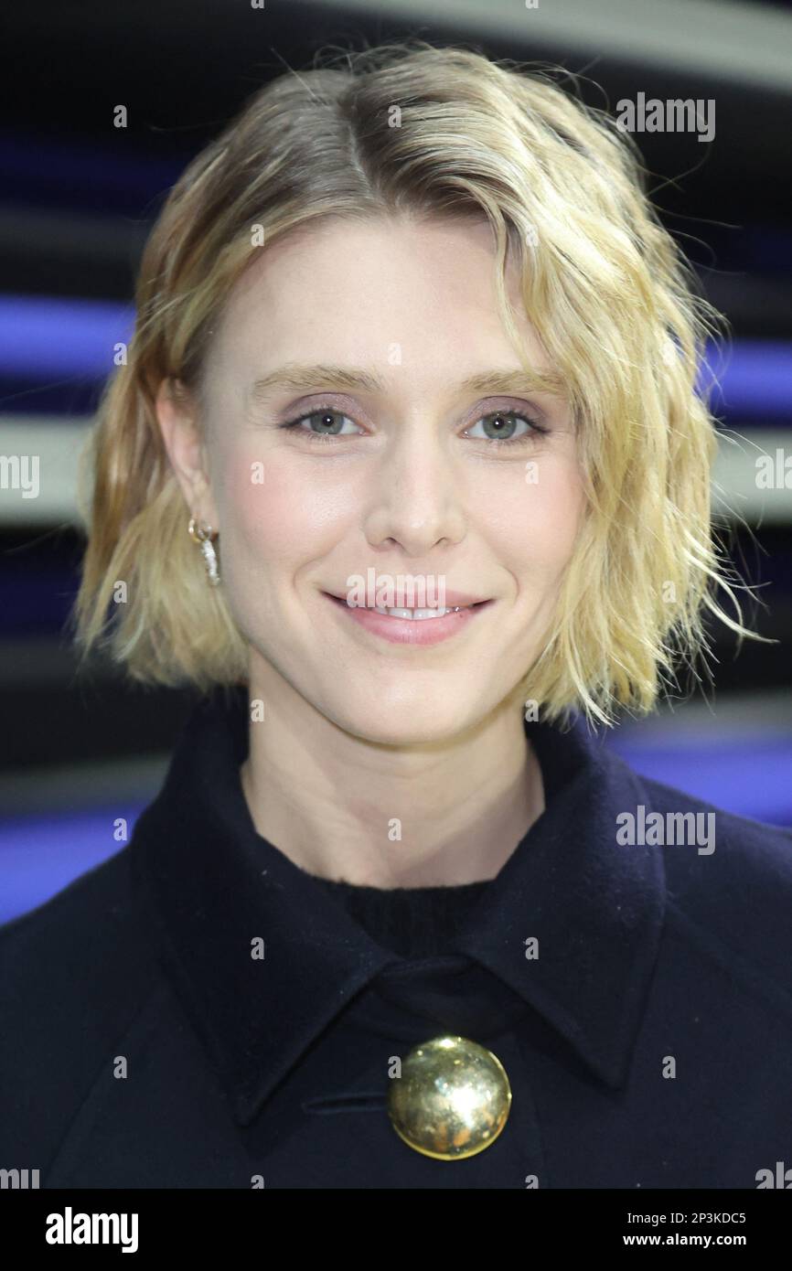 Gaia Weiss attends the AKRIS Womenswear Fall Winter 2023-2024 show as part of Paris Fashion Week ...