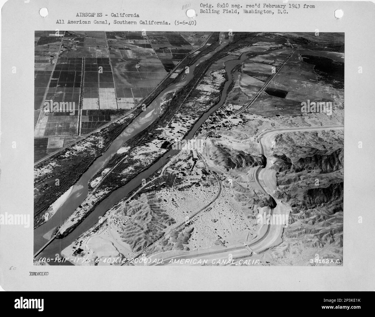 California - All American Canal, Aerial Photograph Stock Photo - Alamy