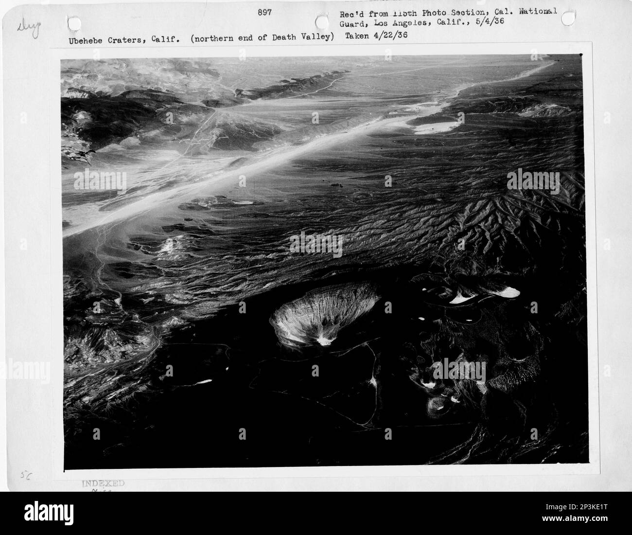 California - Lavic through Ubehebe Crater, Aerial Photograph Stock ...