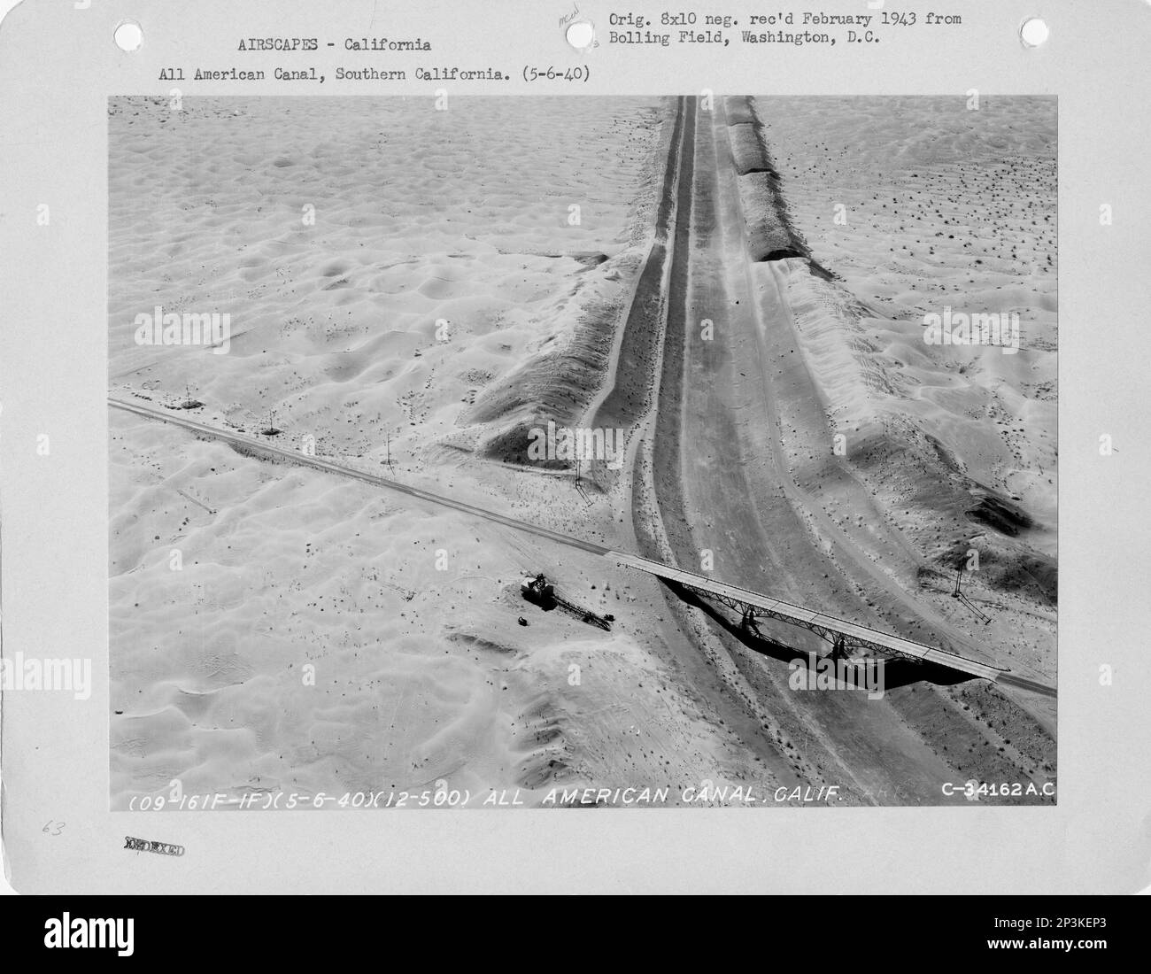 California - All American Canal, Aerial Photograph Stock Photo - Alamy