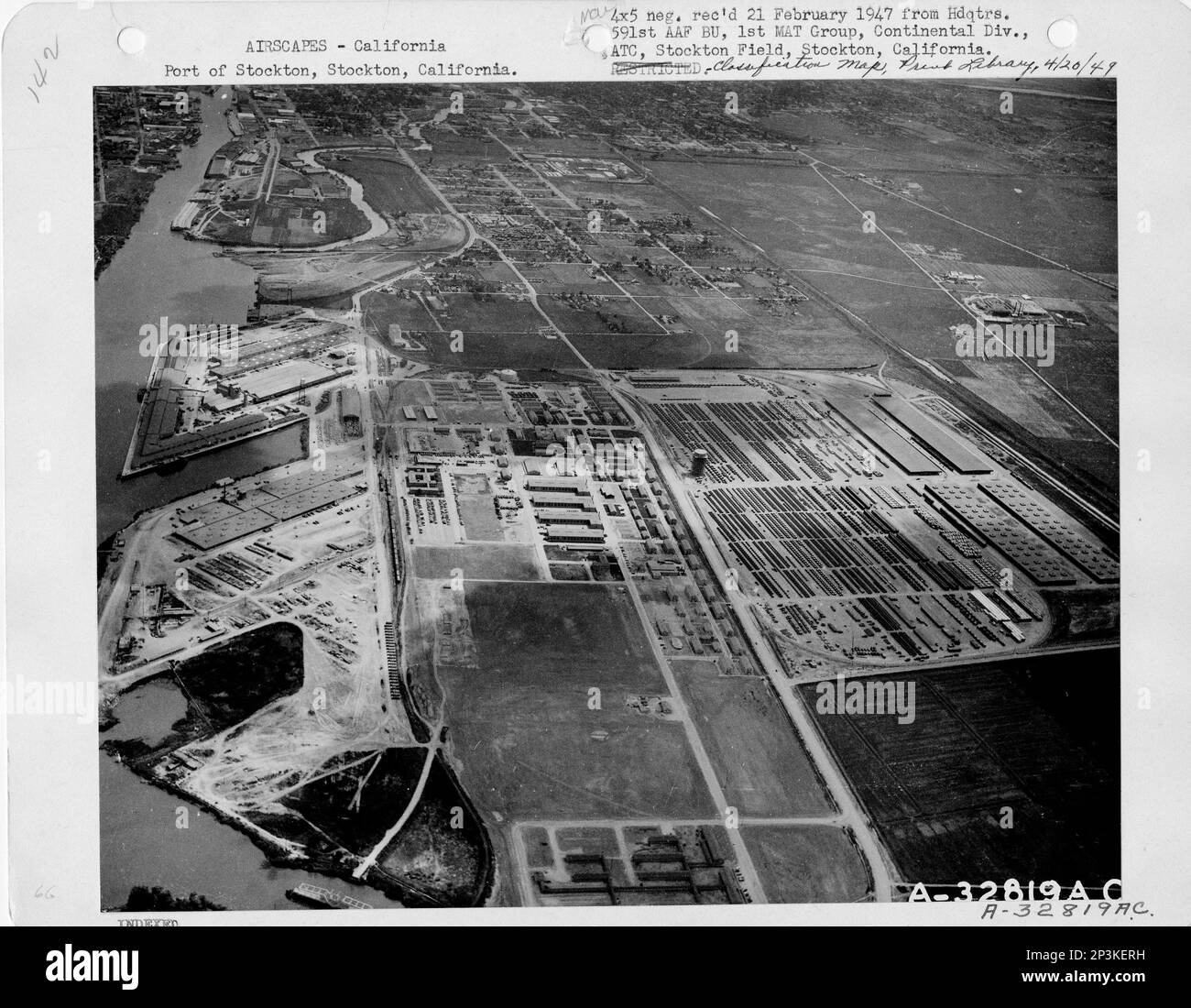 California - Port of Stockton, Aerial Photograph Stock Photo - Alamy