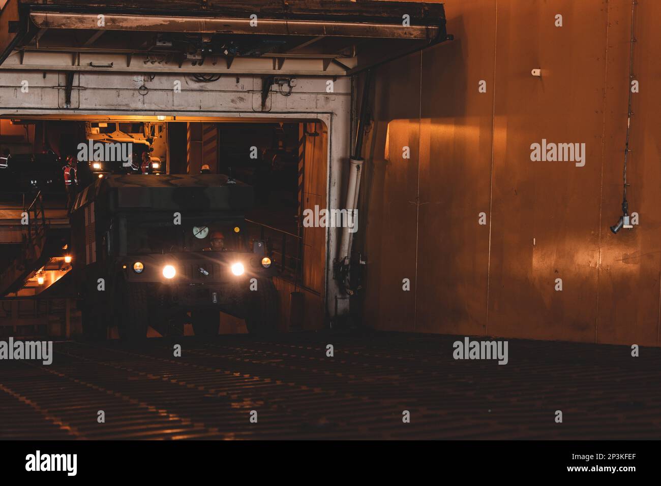 A U.S. Marine with Combat Logistics Regiment 27, 2nd Marine Logistics ...