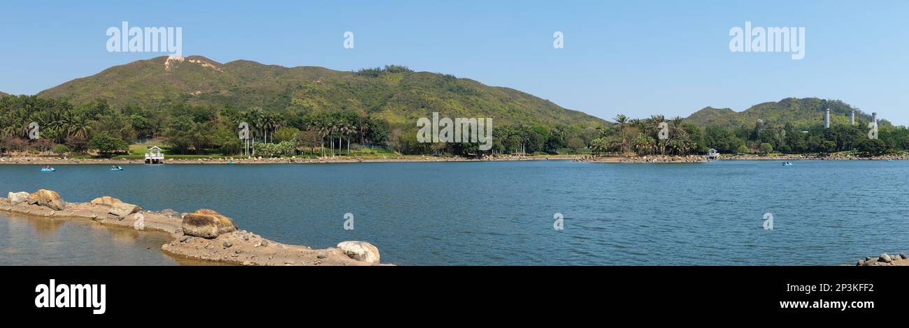 Inspiration Lake, Hong Kong - 5 Mar 2023: Panoramic view of Inspiration ...