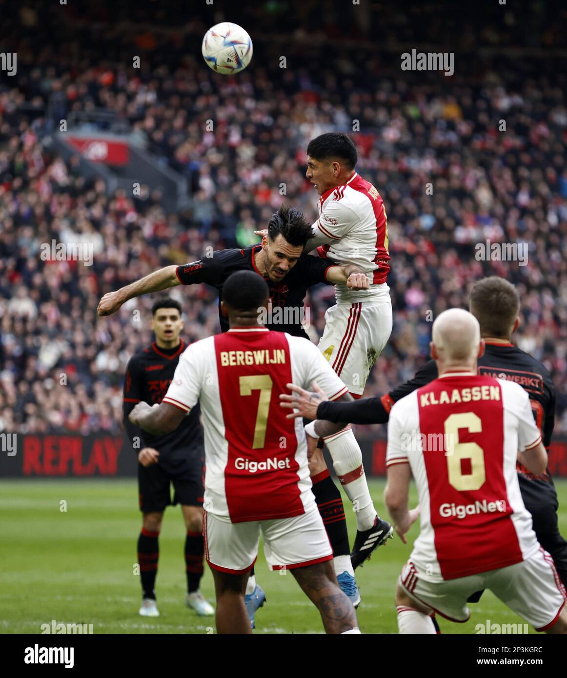 AMSTERDAM - (lr) Ivan Marquez of NEC Nijmegen, Edson Alvarez of Ajax ...