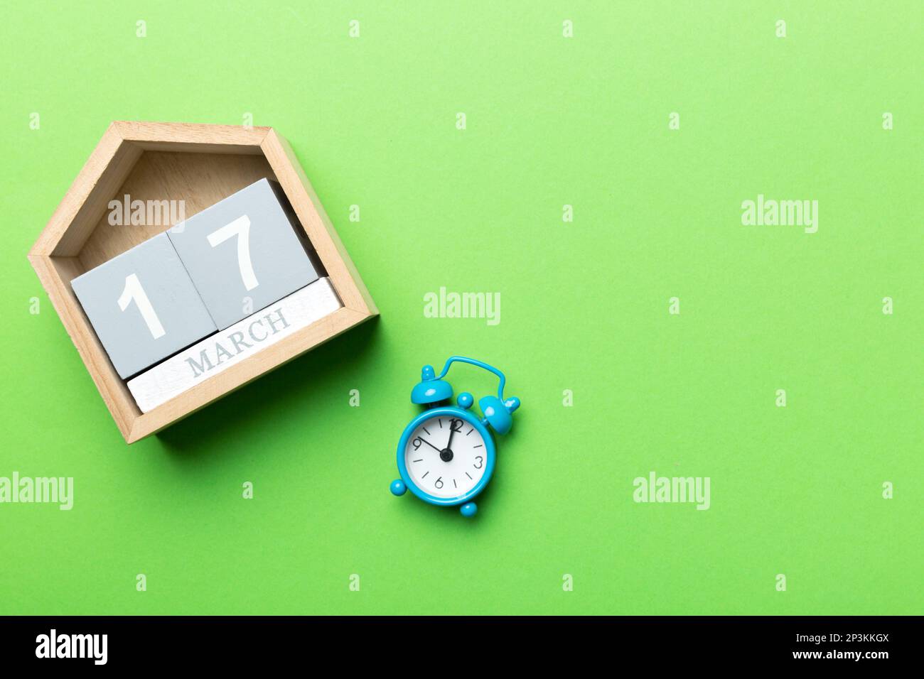 March 1st. Image of March 1 wooden block calendar on colored background ...