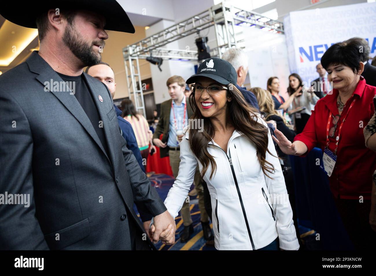 Rep. Lauren Boebert (R-Colo.) is seen with her husband, Jayson Boebert ...