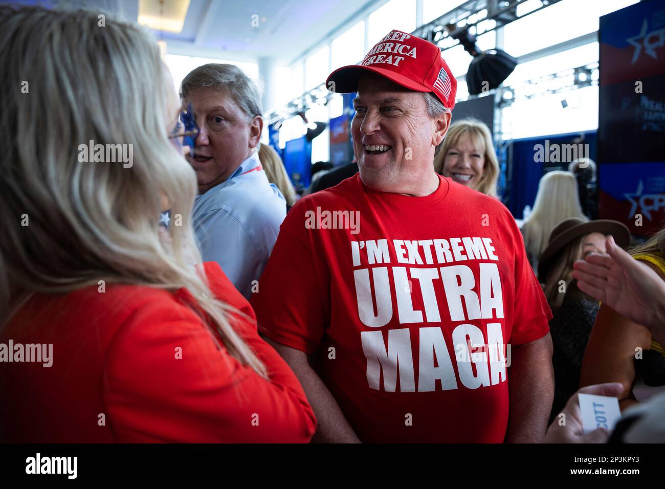 Attendee Todd Tibbetts is seen at the Conservative Political Action Conference (CPAC) at the ...