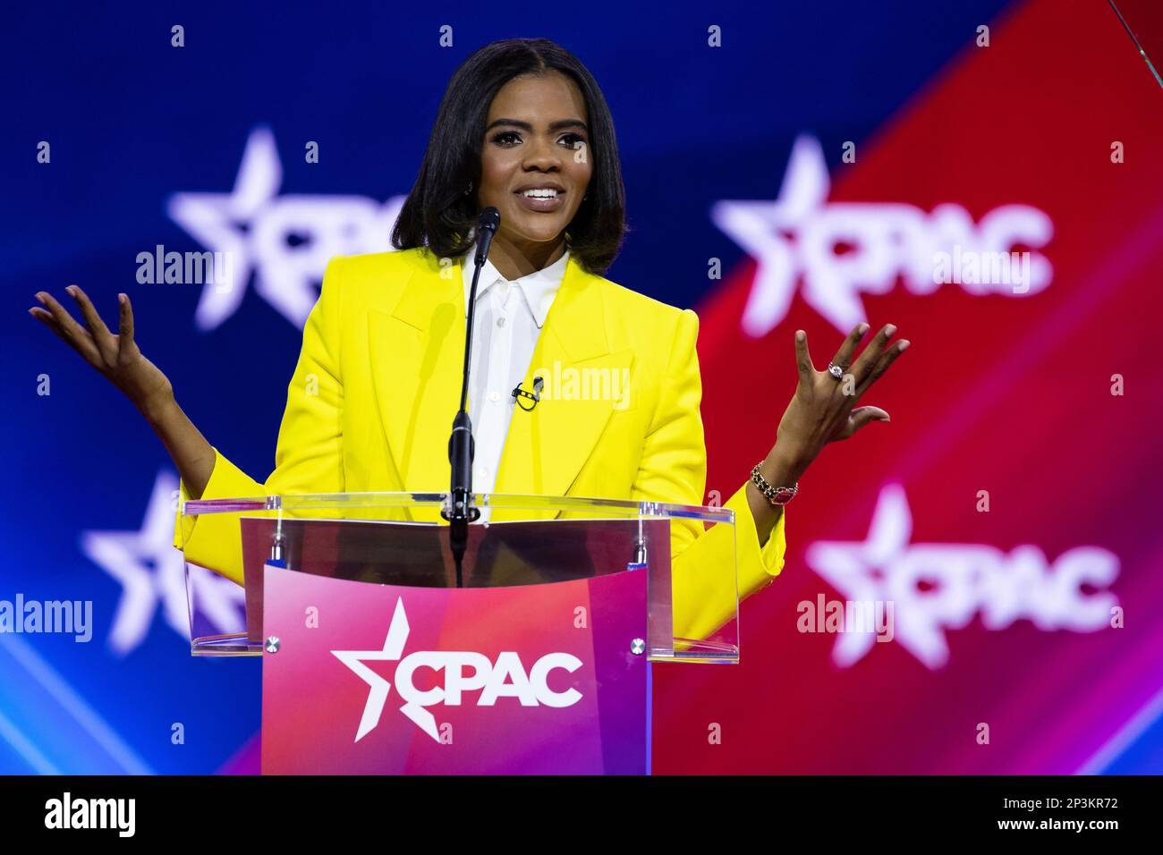 Political commentator Candace Owens speaks at the Conservative ...