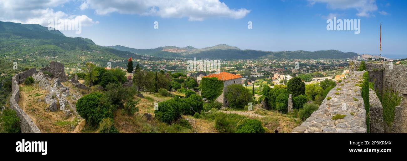 Valley view from Stari Bar Castle Stock Photo - Alamy