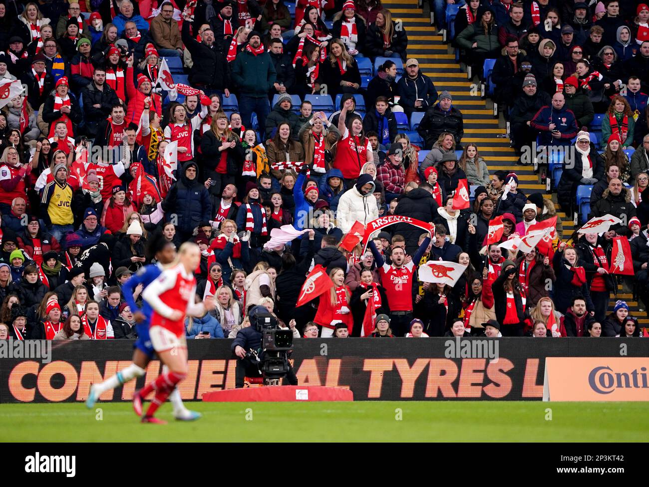 Arsenal fans in the stands during The FA Women's Continental Tyres ...