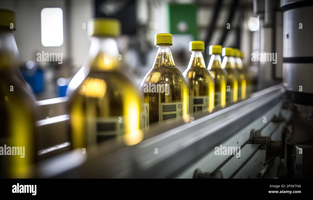 Automated sunflower oil filling hi-res stock photography and images - Alamy