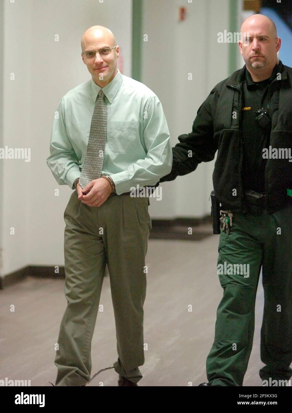 Hugo Selenski is led into the Luzerne County Courthouse, in Wilkes ...
