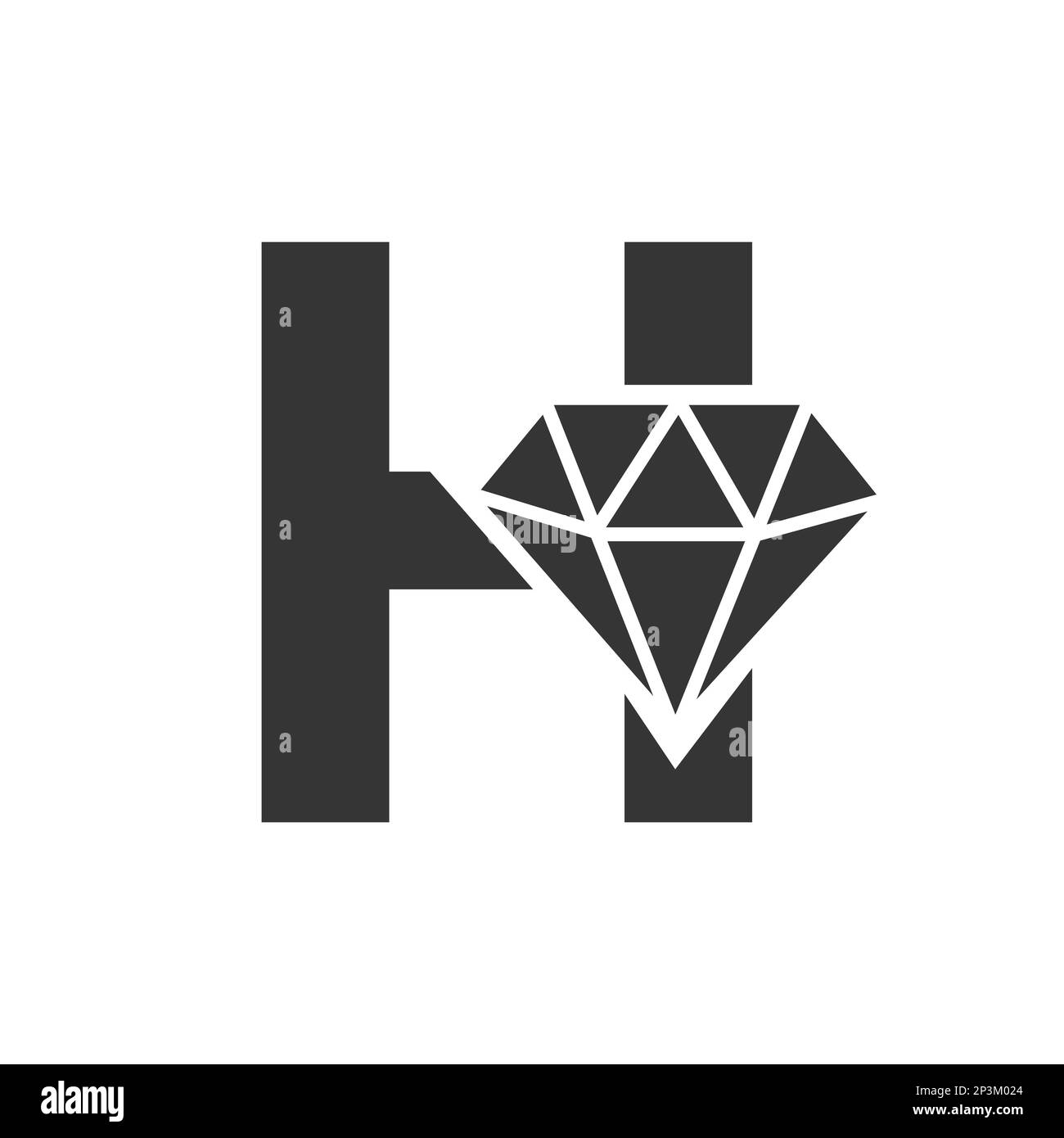 H diamond logo hi-res stock photography and images - Alamy