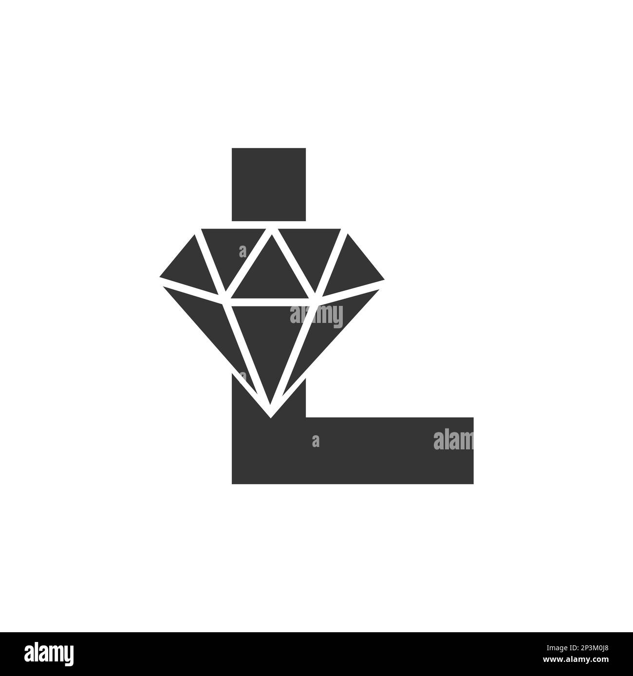 Letter L Diamond Logo Design. Jewelry Logo With Diamond Icon Vector ...