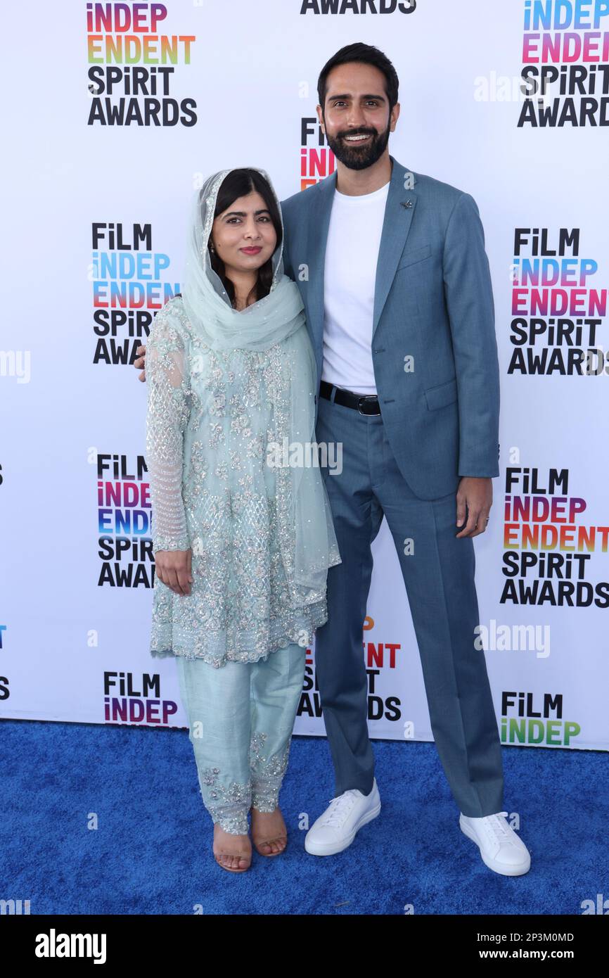Santa Monica, USA. 04th Mar, 2023. Malala Yousafzai and Asser Malik ...