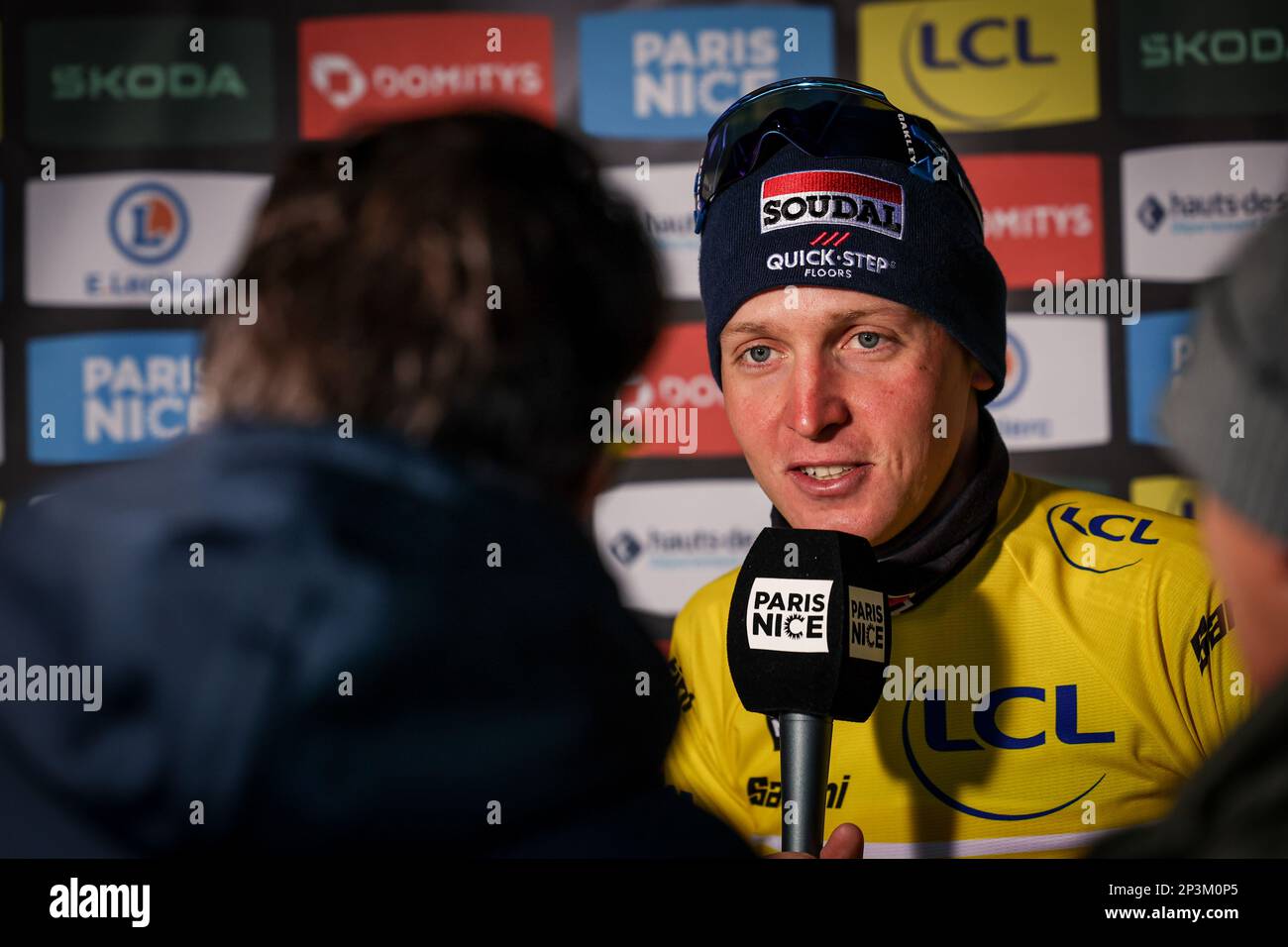 Belgian Tim Merlier of Soudal Quick-Step pictured during interview ...