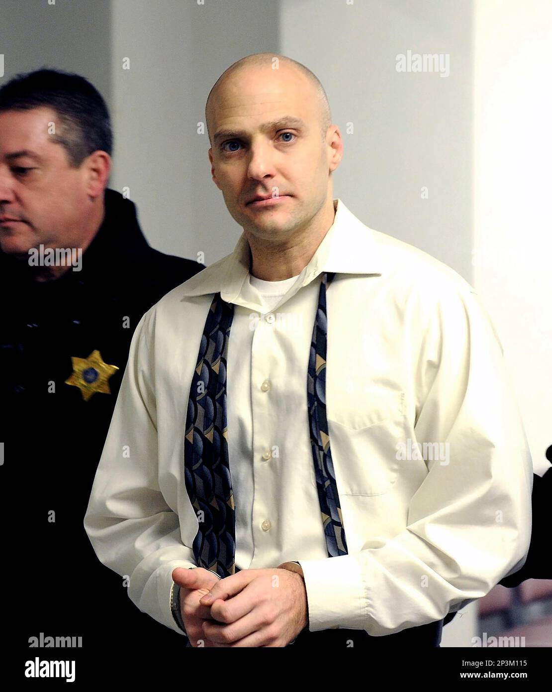 Hugo Selenski is led into the Luzerne County Courthouse, in Wilkes ...