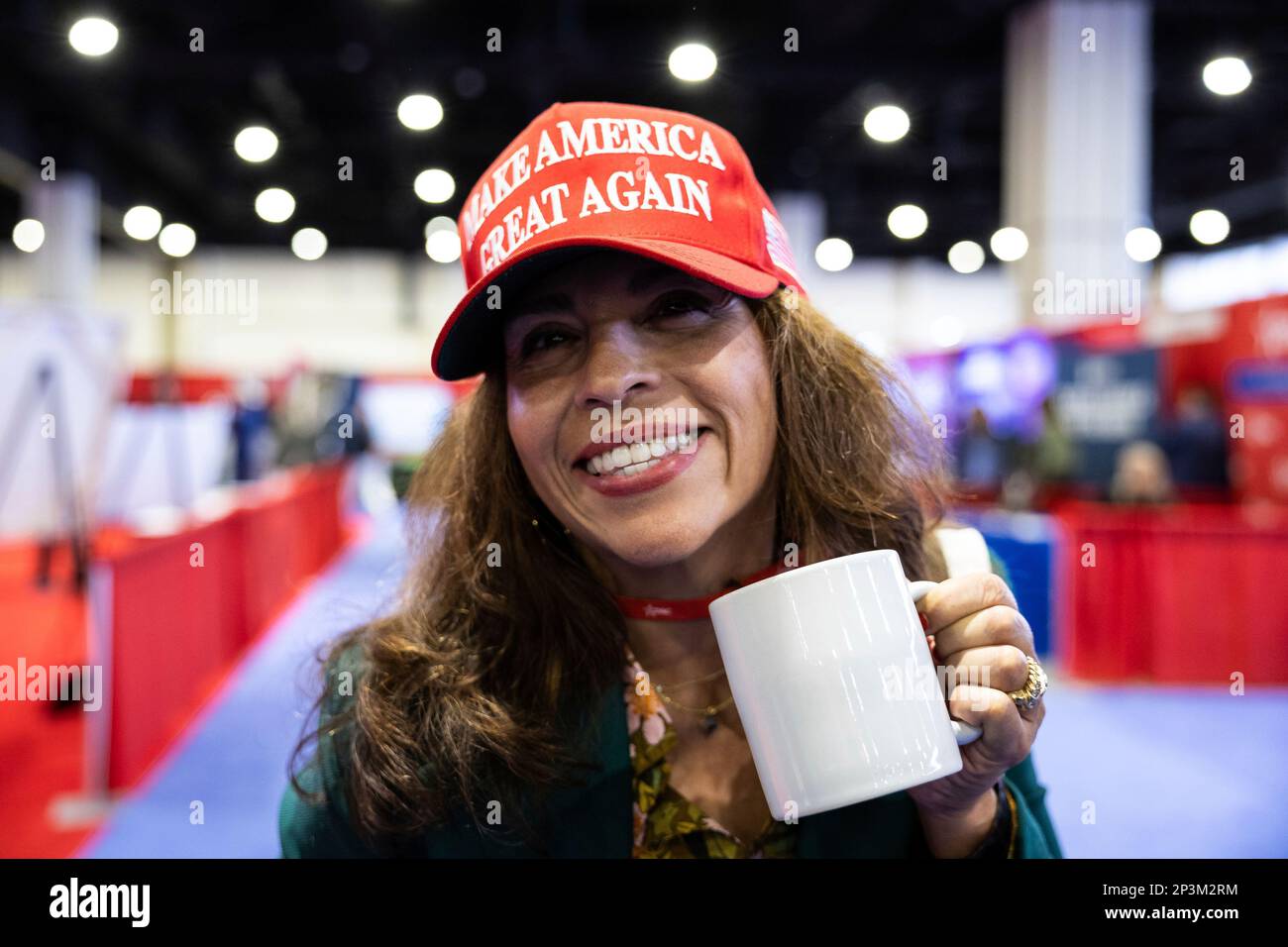 Attendee Elisa Sharp is seen at the Conservative Political Action ...