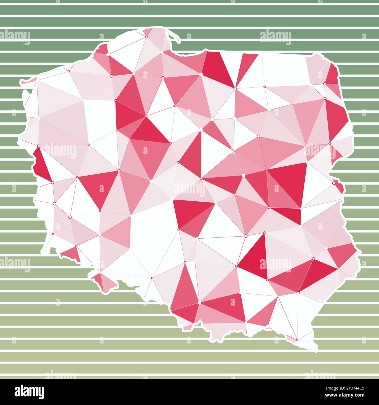 Poland vector illustration. Poland design on gradient stripes ...