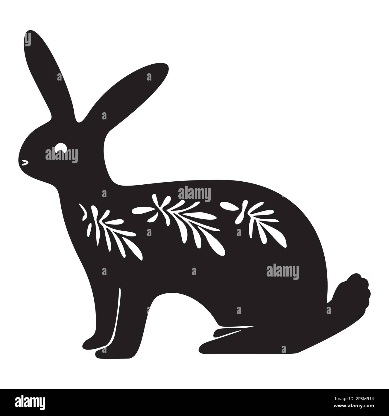 Cute easter bunny cartoon clipart. Vector rabbit motif Stock Vector ...