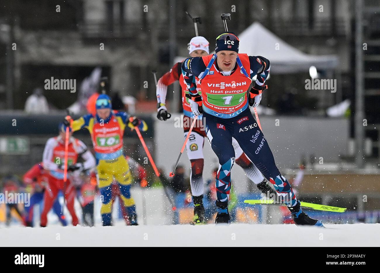 Biathlon World Cup race - mixed pairs, 5 March 2023 Nove Mesto na Morave, Zdar region. On the ...