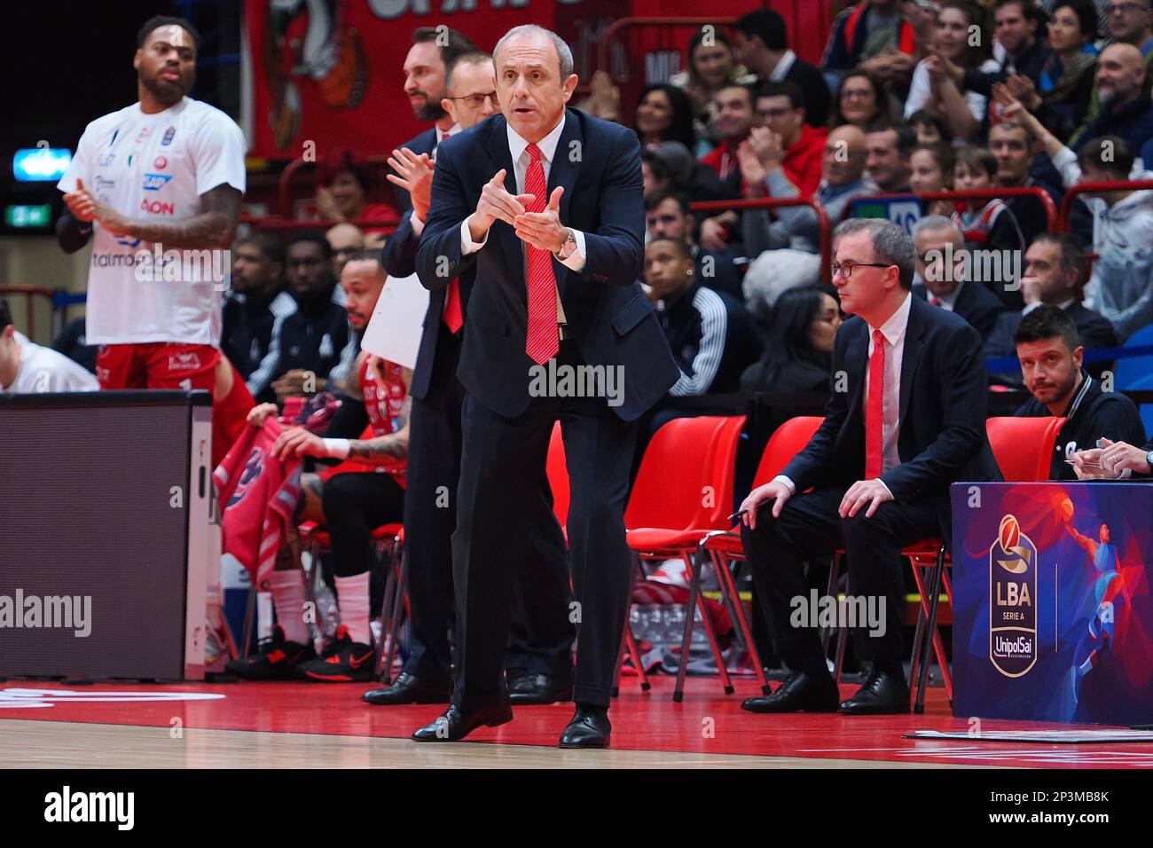 Mediolanum Forum, Milan, Italy, March 05, 2023, Ettore Messina, head ...